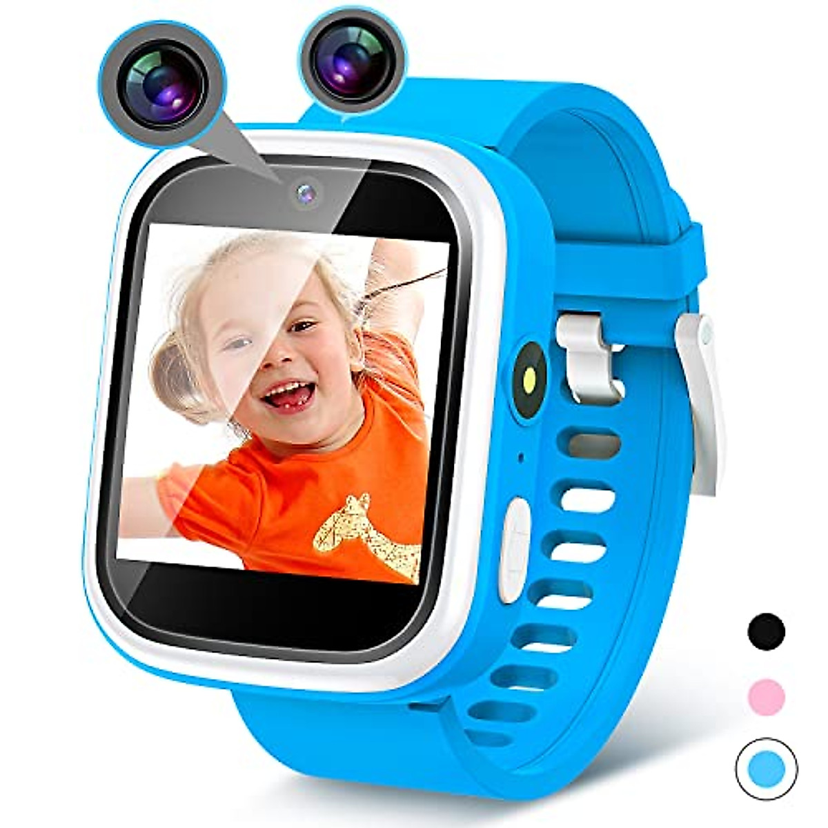 Kids Smart Watch,Birthday Gift for Girl Boy,Dual Camera Large Storage for MP3 Music Video Fun Games,HD Touchscreen Learning Educational Sports Digital Wristwatch wepfum Toddler Toy for kid Age 3-12 yr