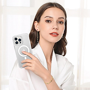 BENTOBEN for iPhone 13 Pro Max Case,[Compatible with MagSafe] iPhone 13 Pro Max Magnetic Phone Case Translucent Matte Shockproof Women Men Girl Protective Cover Case for iPhone 13 Pro Max 6.7",White