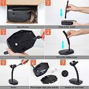 Tera Universal Barcode Scanner Stand Hands Free Barcode Scanning Bar-Code Reader Cradle Holder Base Angle and Height Adjustable Head for Supermarket Retail Store School Library Logistic Warehouse