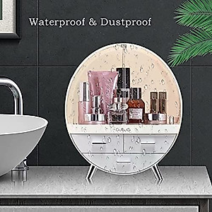 MIUOPUR Makeup Organizer Box, Large Cosmetic Display Case with Drawers, Comes with Lipstick Holder, Skincare Organizers Storage Box, Dust Water Proof, Great for Bedroom Dresser, Bathroom Countertop