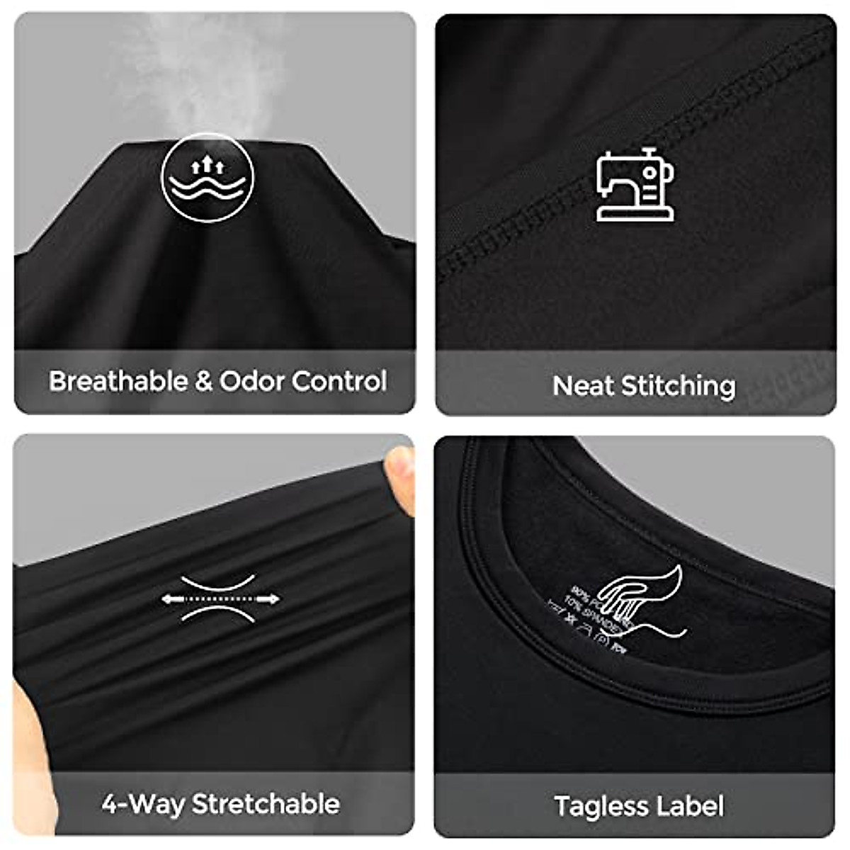 CL convallaria Long Johns Thermal Underwear for Men Fleece Lined Base Layer Set Top and Bottom for Cold Weather XS-4XL