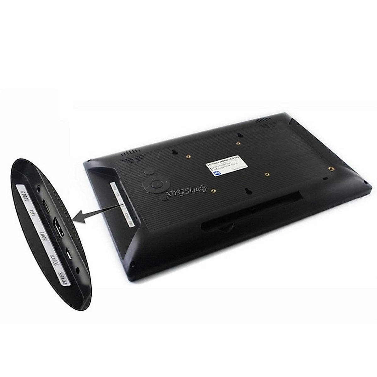 13.3inch HDMI LCD (H) (with case), IPS 1920x1080 Capacitive Touch Screen Display LCD with Panel Protection Cover Case Supports BB Black Raspberry Pi 4 3 2 Raspbian Ubuntu WIN10 IOT Mini PC @XYGStudy