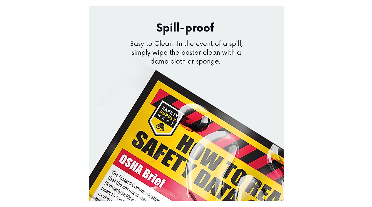 How to Read Safety Data Sheets Poster - Educate & Comply