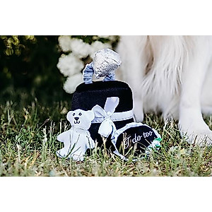 ZippyPaws Wedding Dog Toys - Wedding Ring Box Burrow, Gifts for Dog Couples, Fun Dog Engagement Toys for Photos, Rehearsals, After-Parties, and Wedding Gifts