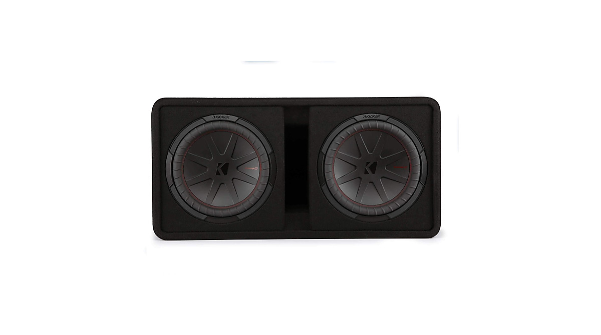 Kicker Comp R 12 Inch Dual Subwoofer in Vented Enclosure Package with ...