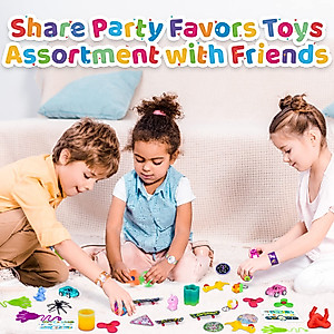 Party Favors Goodie Bags for kids, Toy Assortment Carnival Prizes Classroom Rewards, Pinata Filler for Holiday Birthday Party, Squishy Toys, Fidget Spinners, Pop Tube, Wacky Track