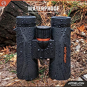 Athlon Optics 10x42 Midas G2 UHD Black Binoculars with Eye Relief for Adults and Kids, High-Powered Binoculars for Hunting, Birdwatching, and More