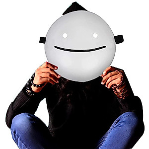 FANFX Halloween White Smile Dream cosplay Mask Full Face Dream Cosplay White Smile Mask Halloween White Mask Cosplay for Adult and Kids