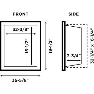 EZ-NICHES - USA - Ready for Tile Niche Preformed Bathroom Recess It Shower Shampoo Shelf (16" X 32")