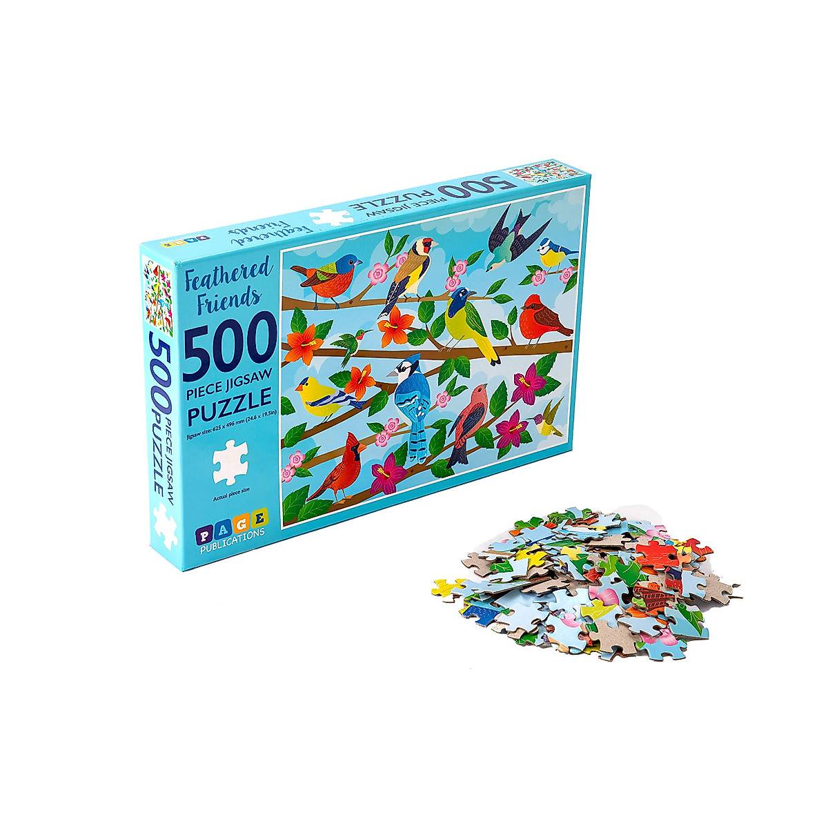 Page Publications Collection Jigsaw Puzzles for Adults 500 Piece | Feathered Friends Puzzles | Puzzles for Kids & Teens, Fun Educational Games for Family Game Night