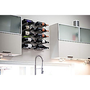 VintageView Vino Series - Vino Pins Designer Kit 6 Bottle Wall Mounted Wine Rack (Clear Acrylic) Stylish Modern Wine Storage with Label-Forward Design