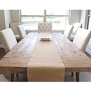 CleverDelights 14" Premium Burlap Roll - 10 Yards - No-Fray Finished Edges - Natural Jute Burlap Fabric