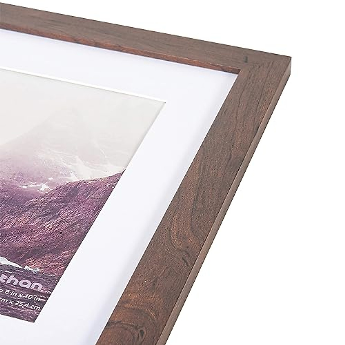 kennethan 11x14 Picture Frame Dark Brown 2 Pcs in 1 set 11x14 Frame can Display 8x10 Picture with Mat or 11x14 Without Mat on the Wall