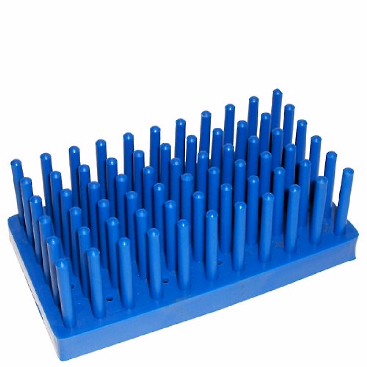 50 Place Pillar Plastic Test Tube Rack for 12-15mm Tubes, Blue, Karter Scientific 400U2 (Single)