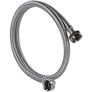 Certified Appliance Accessories Washing Machine Hose with 90 Degree Elbow, Hot or Cold Water Supply Line, 6 Feet, PVC Core with Premium Braided Stainless Steel