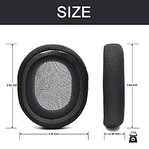 Earpads for SteelSeries Arctis 7 5 3 Replacement Ear Cushion Pads with Protein Leather and Memory Foam for SteelSeries Arctis 7 5 3 Gaming Headphones, A Pair, Black