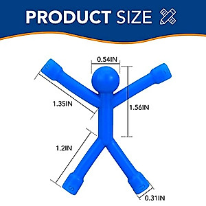 TRYMAG Man Fridge Magnets, 20Pcs Refrigerator Magnets, Funny Magnetic People Mini Flexible Humanoid Colorful Magnetic Toy for Kids, Adults, Whiteboard, Office, School Decoration