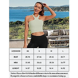 Wirefree Sports Bras for Women Longline Padded Racerback Yoga Bra Sleeveless Crop Tank Top with Built in Shelf Bra