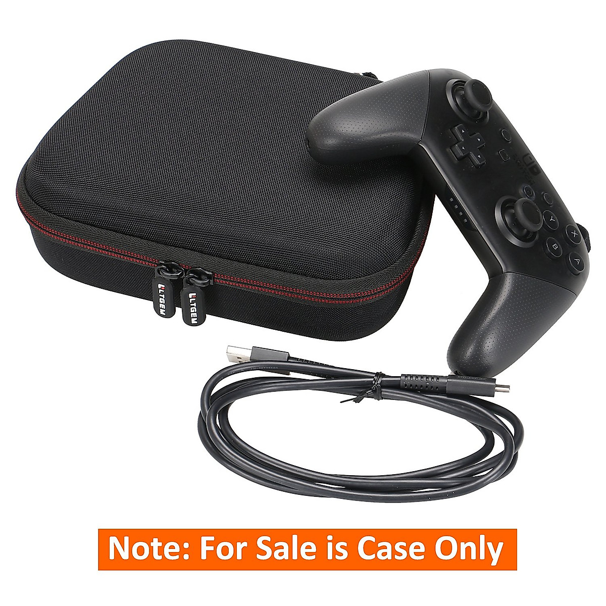 LTGEM Hard Case for Nintendo Switch Pro / Playstation DualSense / Xbox Controller - Travel Protective Carrying Case Bag, Case Only(Black+Black)