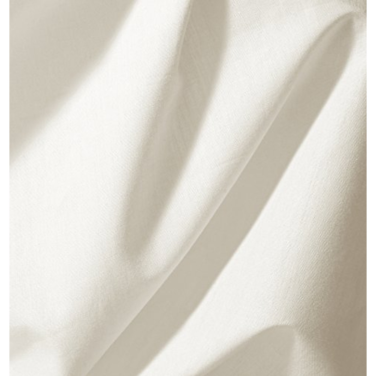 Amazon Basics Everyday 100% Cotton Fitted Sheet, Ivory 90 x 200 x 30 cm