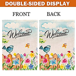 QXQIANXIYE 2 Pack Summer Garden Flags Double Sided 12×18 Inch Small Yard Flag Outside Décor for Farmhouse