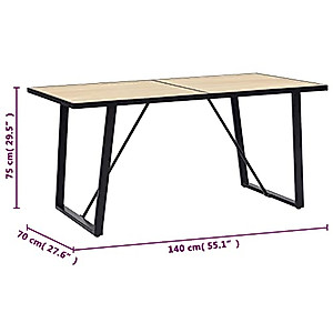 WHOPBXGAD Dining Table,Restaurant bar Table, Industrial Restaurant Counter Suitable for Living Room, Dining Room, Bistro Table,Oak 55.1"x27.6"x29.5" MDF