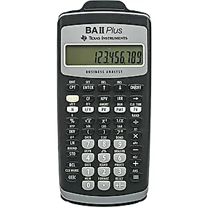 TEXBAIIPLUS - Texas Instruments BA-II Plus Adv. Financial Calculator