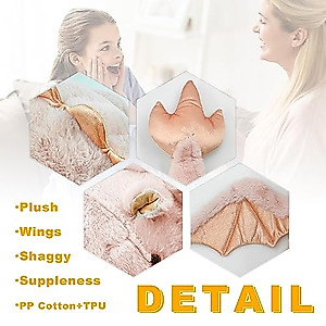 YOUBLEK 40In 2Lb Weighted Stuffed Animals,Cute Plush Dragon,Weighted Stuff Dinosaur Toy for Kids Adult Gift or Decoration(Pink, 40Inches/2Lbs)