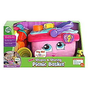 LeapFrog Shapes & Sharing Picnic Basket, Pink 6.22 x 8.66 x 6.69 inches