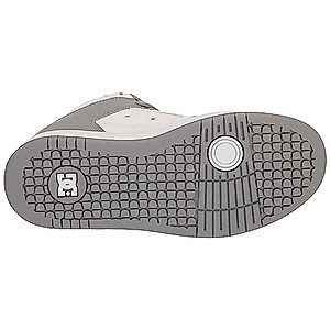 DC Men's Manteca 4 Hi High Top Casual Skate Shoe Sneaker, White/Grey, 9.5