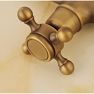 SIDERIT Bathroom Lavatory Wall Mounted Faucet Bathtub Bronze Single Cold Taps Mop Pond Garden Kitchen Sink Faucet
