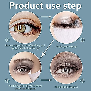 FIBOTY 50PCS Eyeshadow Shield Eyeshadow for Eye Make up, Eyeshadow Pads