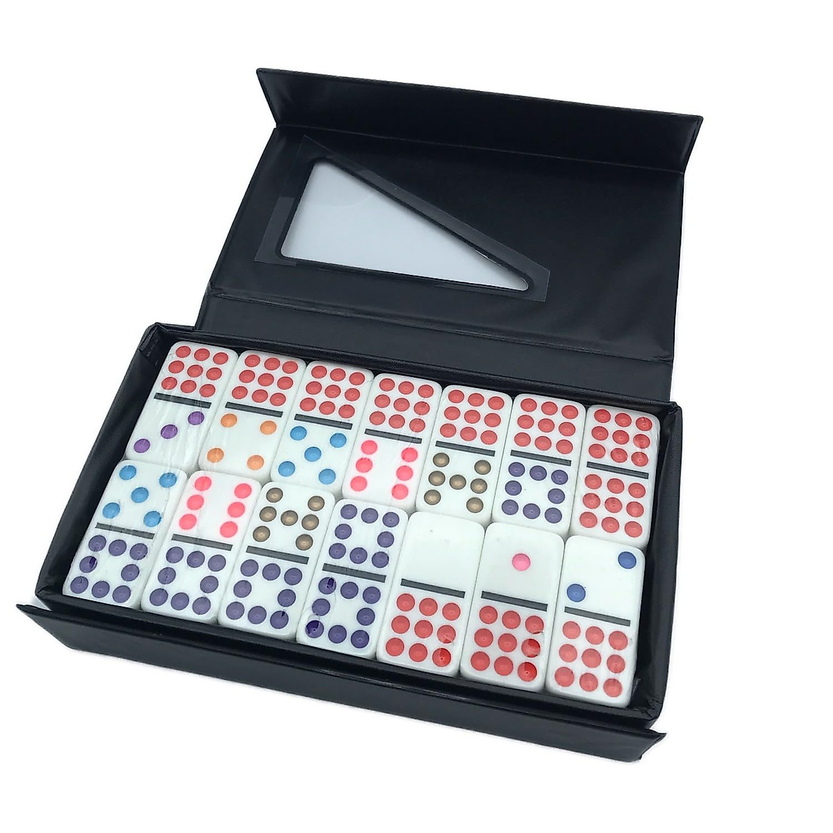 University Games | ChickenFoot Double 9 Color Dot Professional Size Dominoes for 1 to 8 Players Ages 6 and up