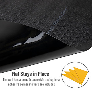 Mind Reader 9-to-5 Collection, Office Chair Mat, Anti-Skid Floor Protector, 48 x 36, PVC, Black