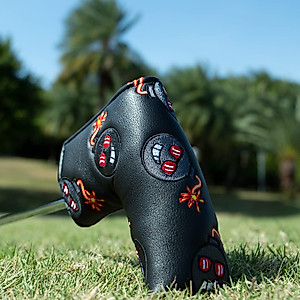 Golf Putter Covers Mallet Putter Headcover Blade Putter Covers Golf Club Head Covers Leather Golf Headcover with Magnetic for Scotty Cameron Taylormade Callaway Titleist Odyssey