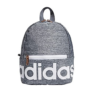 adidas Linear Mini Backpack Small Travel Bag, Jersey Onix/White/Rose Gold, One Size