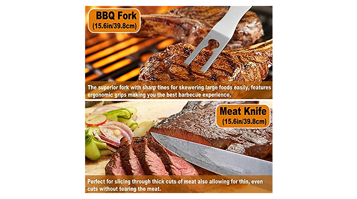 POLIGO 26PC Premium BBQ Grill Accessories Set - Gifts