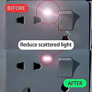 JIEHENG Light Dimming Stickers,LED Light Dimming Stickers,Blackout Stickers for Electronic,2 Sheets Cover White and Black, LED Dimming 50% Dimming of LED Lights(Cut-50% Dimming White and Black)