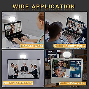 Aogled Video Conference Lighting Kit,Small Zoom Light with 3 Light Modes for Video Recording/Live Streaming/Remote Working/Distance Learning/Online Meeting/Laptop Video Conferencing,Make up