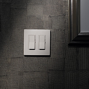 Lutron SC-2-SW Lutron CW-2 Claro Two Gang Designer Wall Plate