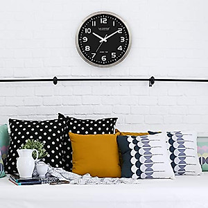 La Crosse Technology WT-3161BK 16 Inch Stainless Steel Atomic Clock, Analog, Silver