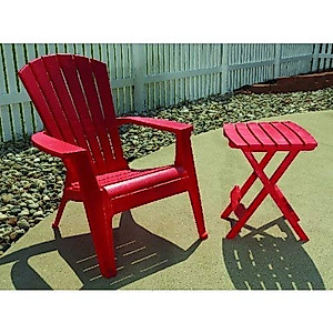 Adams Manufacturing 8500-26-3700 Plastic Quik-Fold® Side Table, Cherry Red