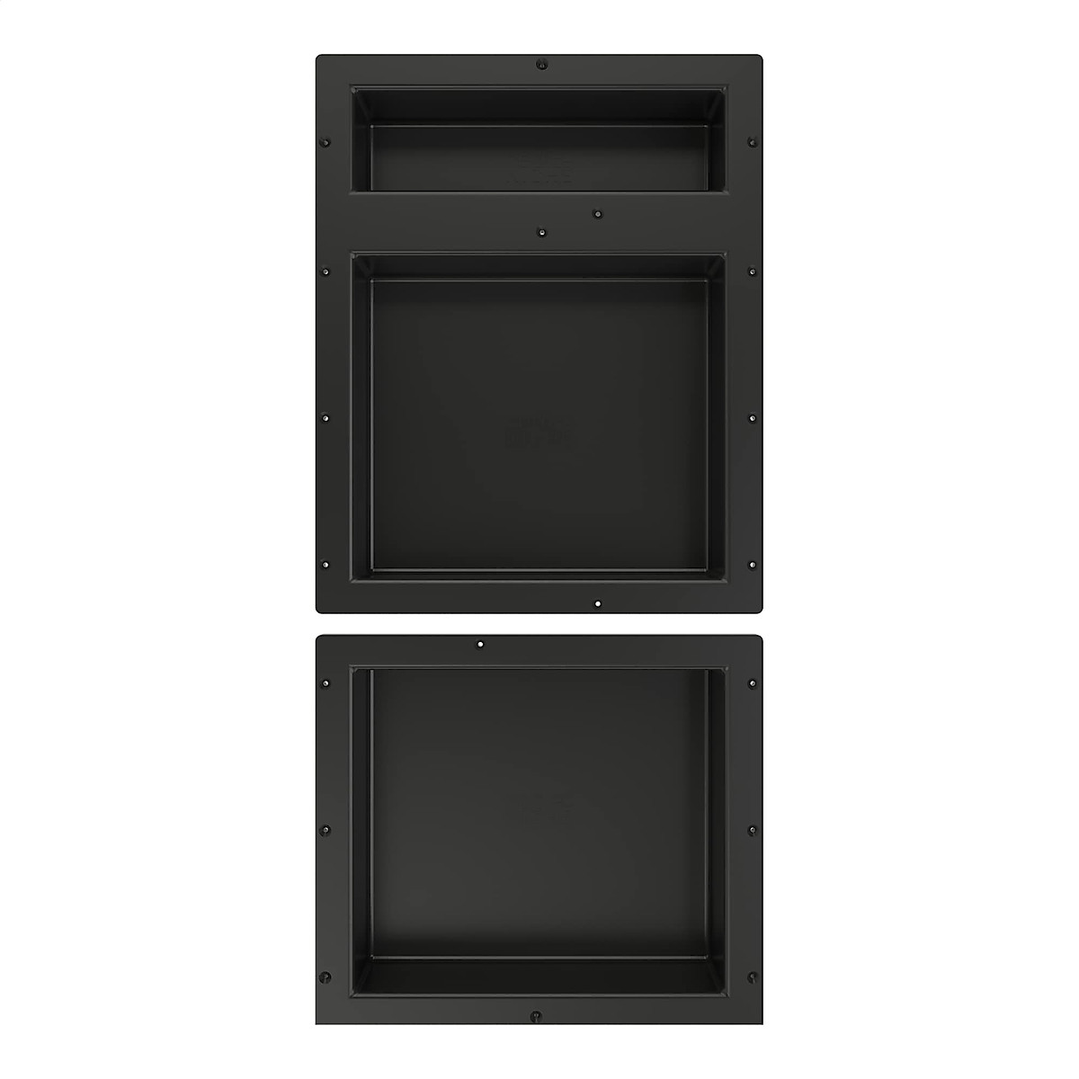 Redi Niche Triple Niche Recessed Shower Shelf- Black, Three Inner Shelves, 16-Inch Width x 34-Inch Height x 4-Inch Depth