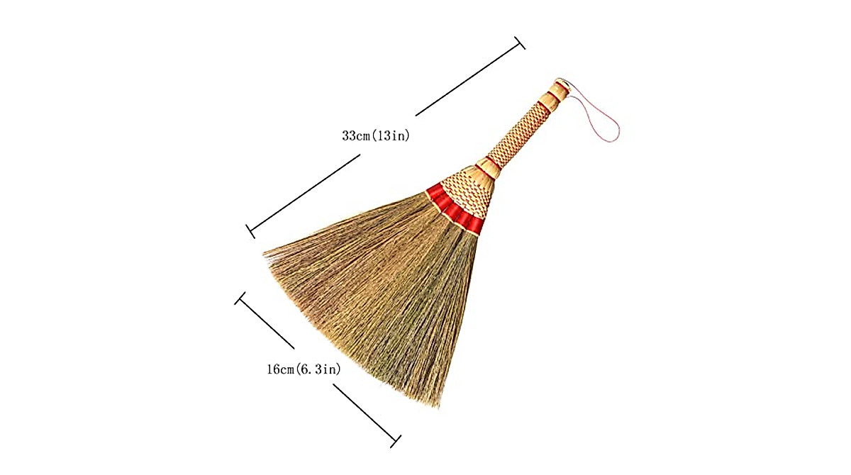 MXY Handmade Mini Broom with Wooden Handle – Natural & Non-Static ...