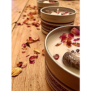 Intention Candle, Love and Energy Balance, Gemstones - Soy Candles for Prosperity, Ritual and Meditation. Explore now!