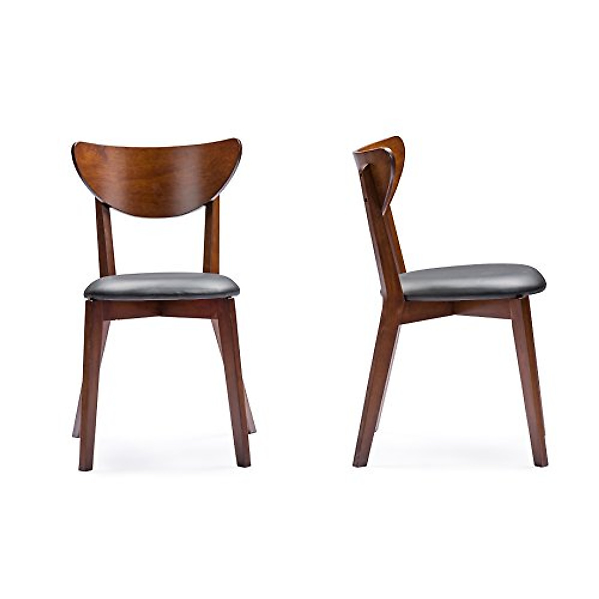 Baxton Studio Sumner Dining Set Style Walnut Brown 5-Piece Dining Set