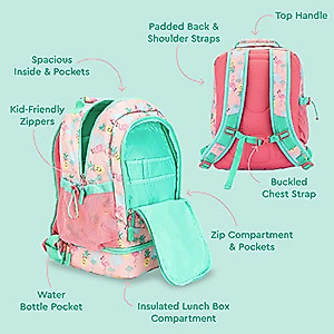 Bentgo Kids 2-in-1 Backpack & Insulated Lunch Bag (Tropical)