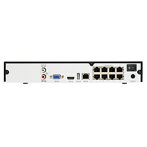 HDView 8 Channel 4K NVR, 8 PoE Ports, Smart Intelligent Analytics, 8 Channel Audio, Up to 8MP IP Cameras, Smart Search, Object Detection, Exception, Tripwire, Intrusion
