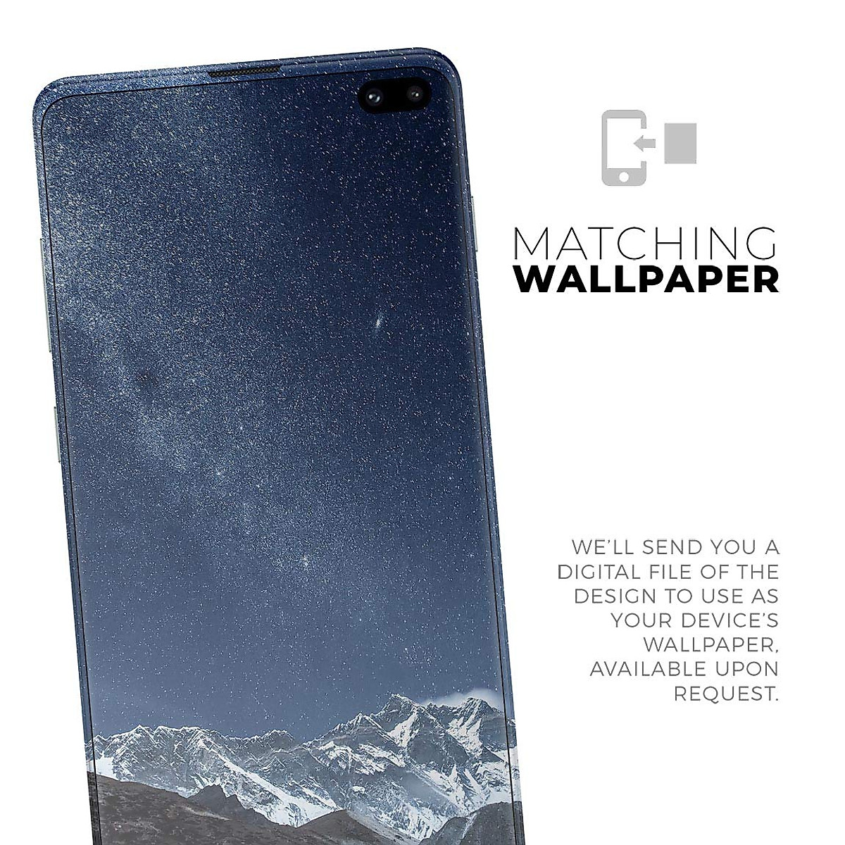 DesignSkinz Starry Mountaintop Protective Vinyl Decal Wrap Skin Cover Compatible with The Samsung Galaxy S20 (Screen Trim & Back Glass Skin)