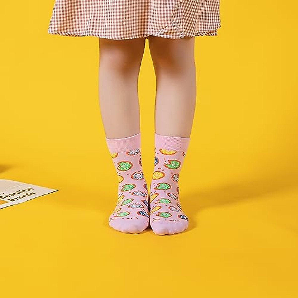 BISOUSOX Girls Socks 6-8 Years Old Unicorn Fun Crazy Novelty Funny Silly Socks for Kids Boy Girl Birthday Christmas Gift